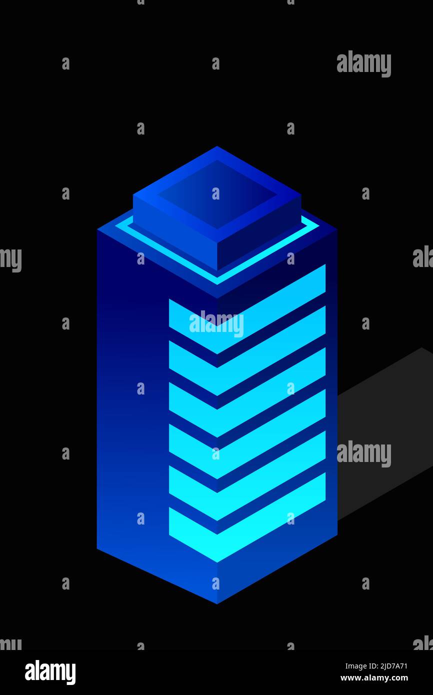 Isometric Future City. Real estate and construction industry concept ...
