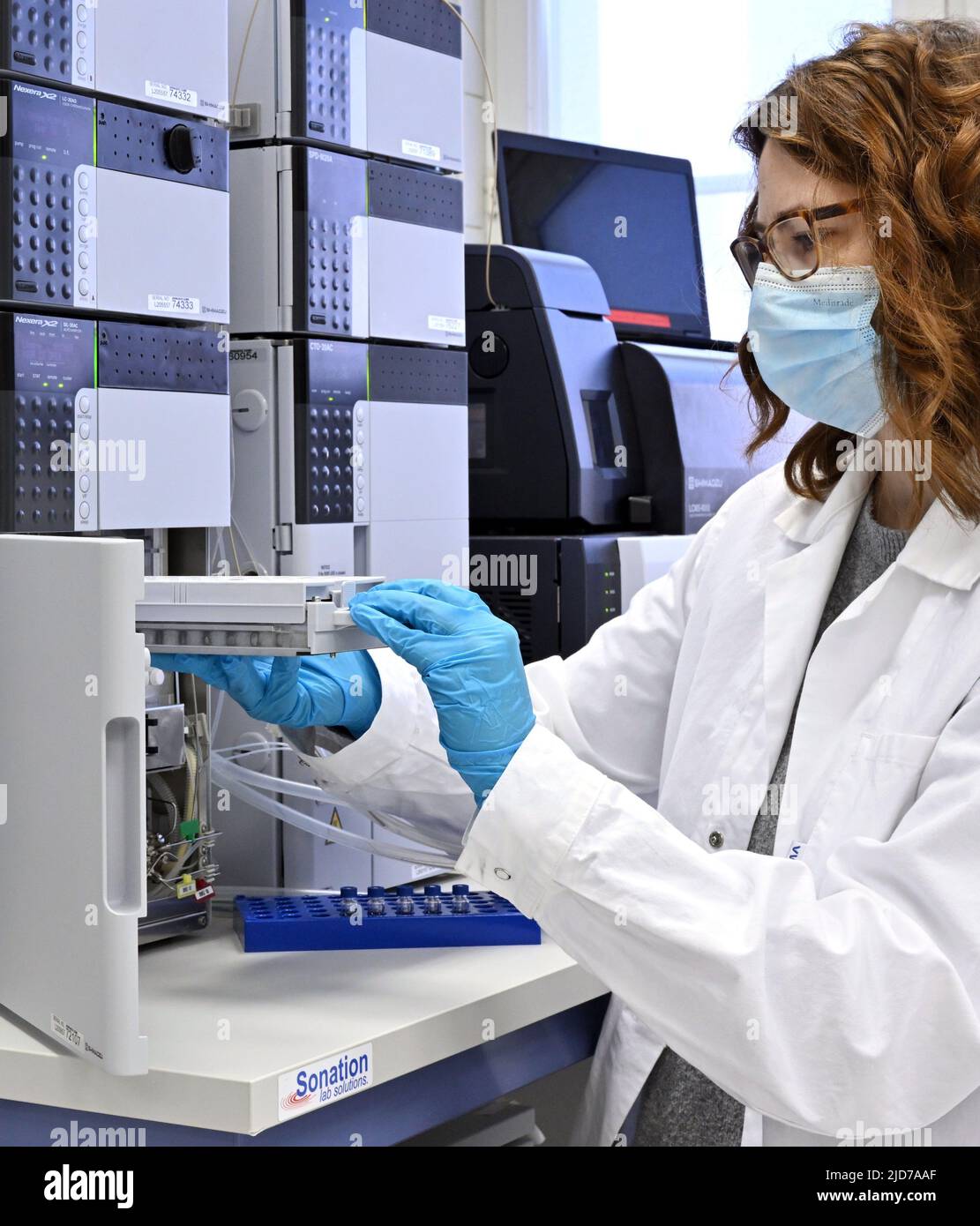 Jena, Germany. 02nd June, 2022. Barbara Huber, a doctoral student at ...