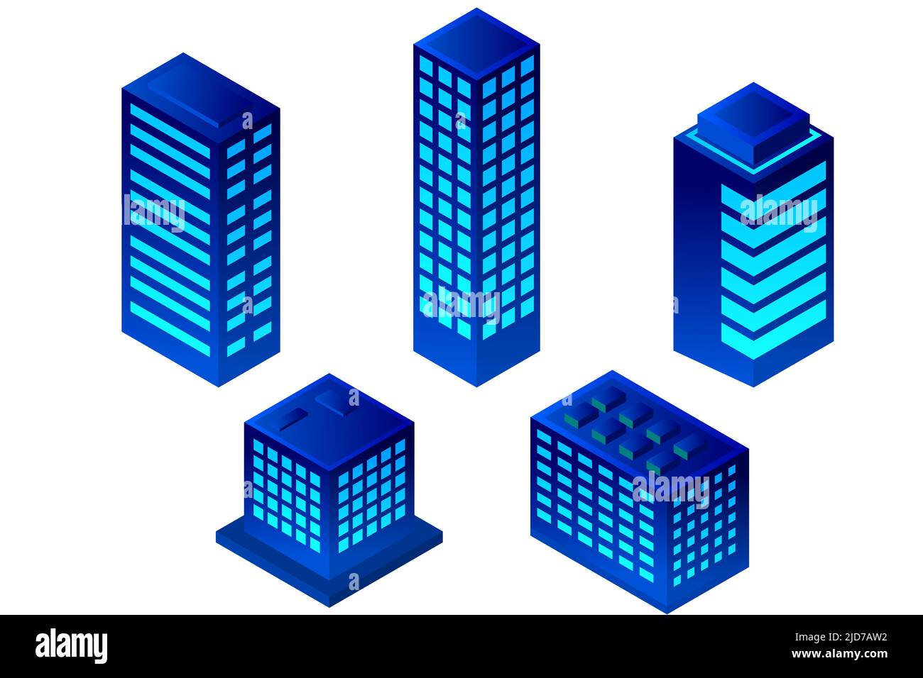 Isometric Future City. Real estate and construction industry concept ...