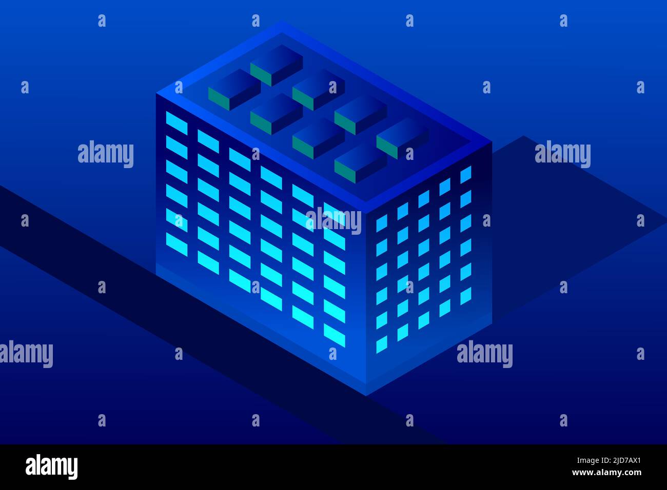 Isometric Future City. Real estate and construction industry concept ...