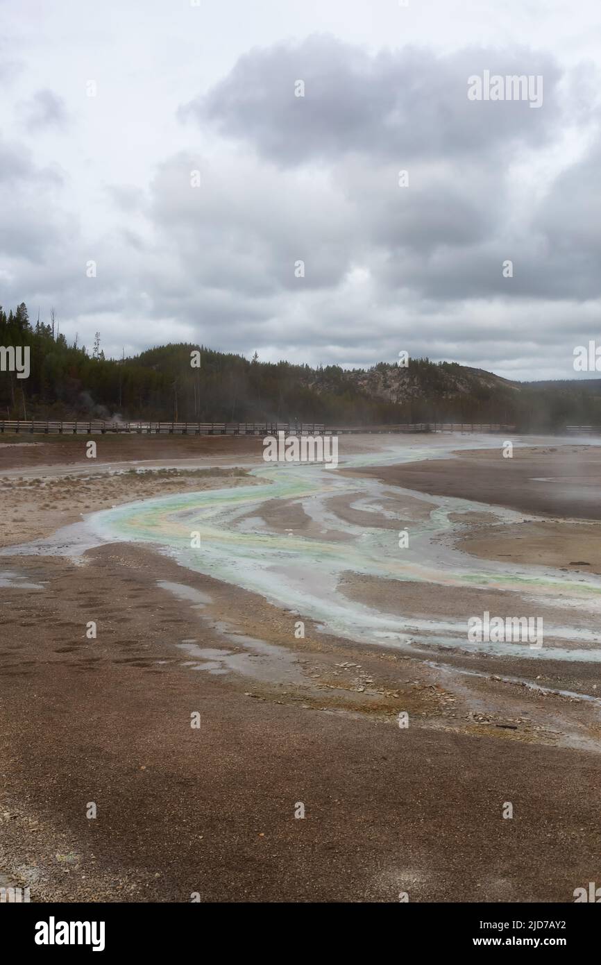 Hot Spring Landscape with colorful ground formation Stock Photo - Alamy