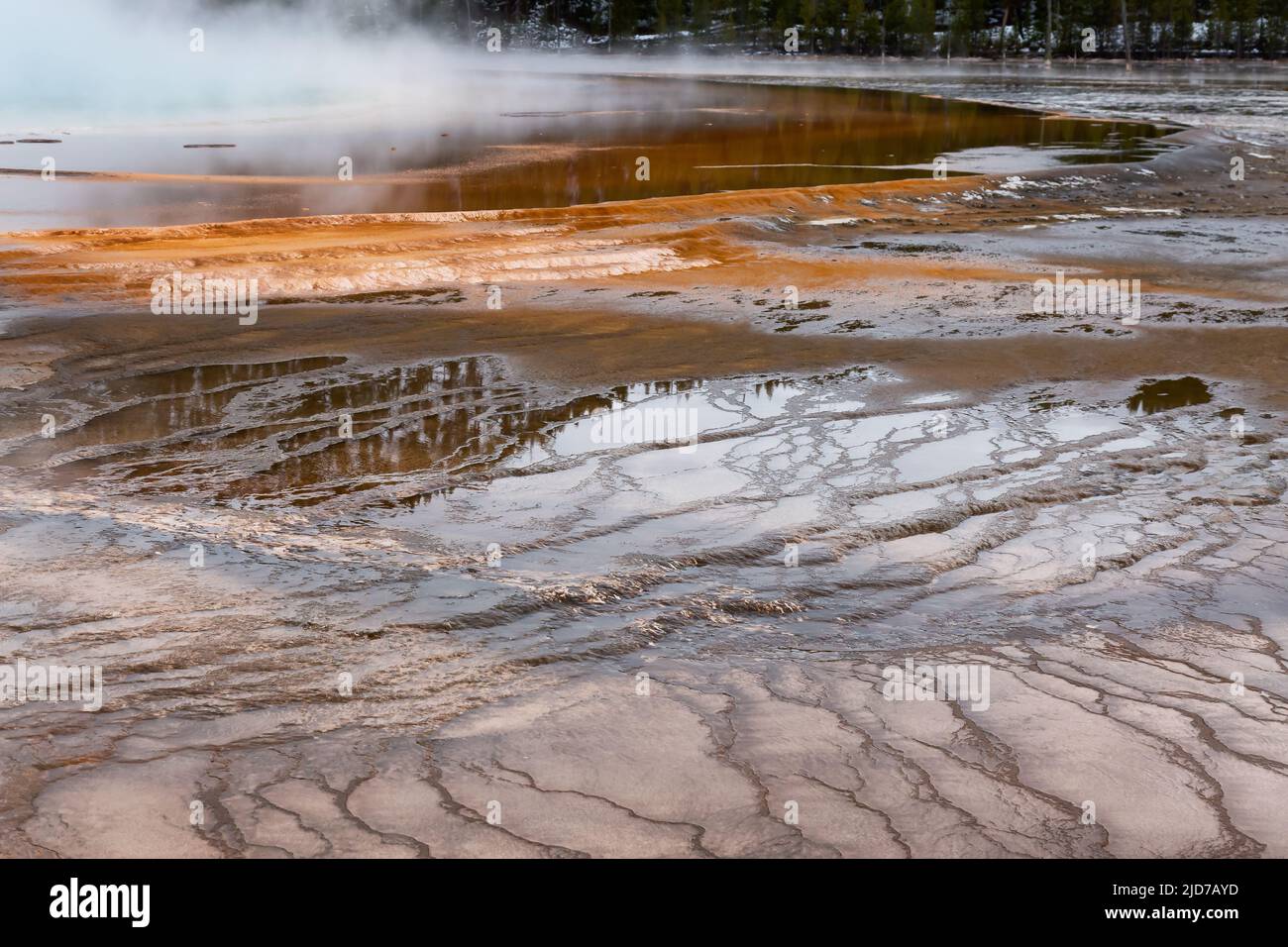 Hot Spring Landscape with colorful ground formation Stock Photo - Alamy
