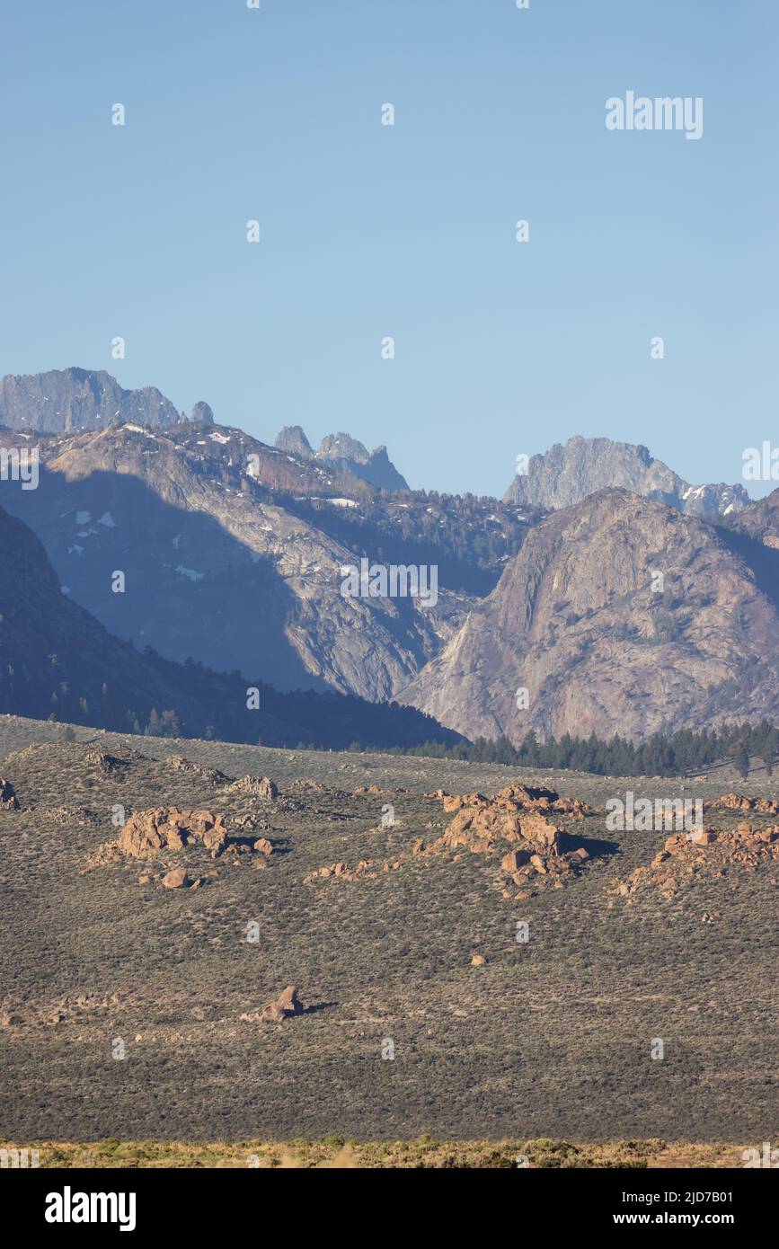 Dry rocky desert mountain landscape with trees Stock Photo - Alamy