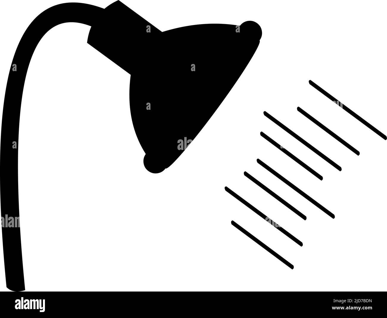 Vector illustration of the icon black color silhouette of a shower ...