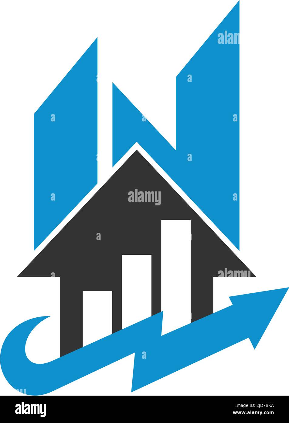 real estate home investment bar business logo Icon Illustration Brand ...