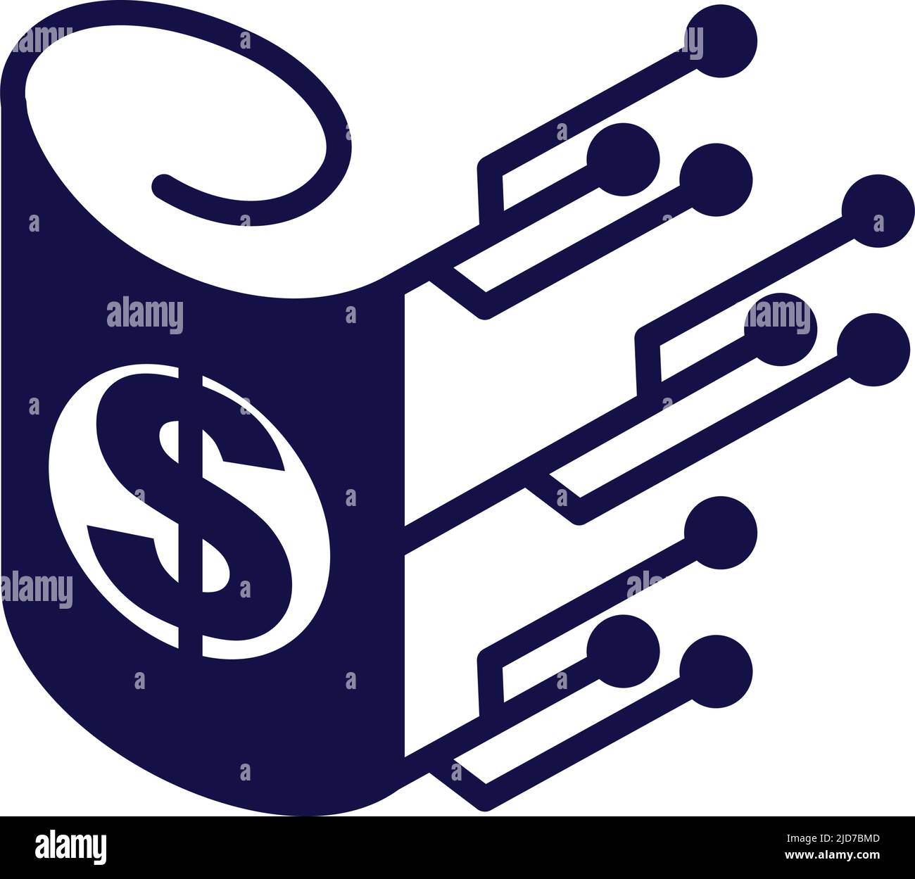 digital money investment technology world logo Icon Illustration Brand ...