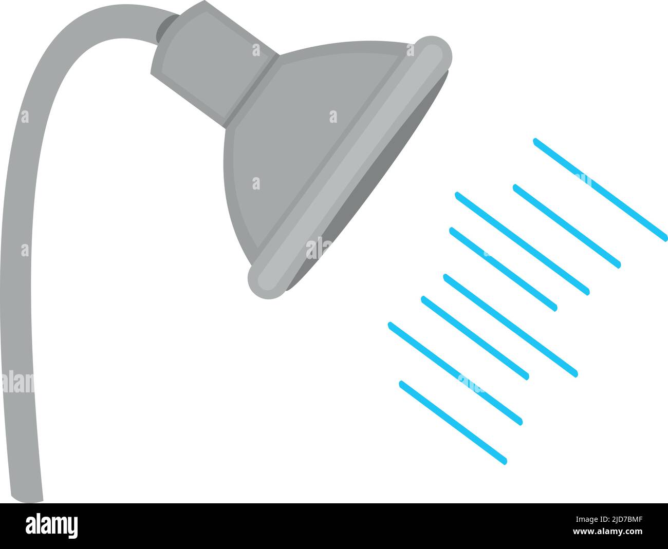 Vector illustration of a bathroom shower with water Stock Vector Image ...
