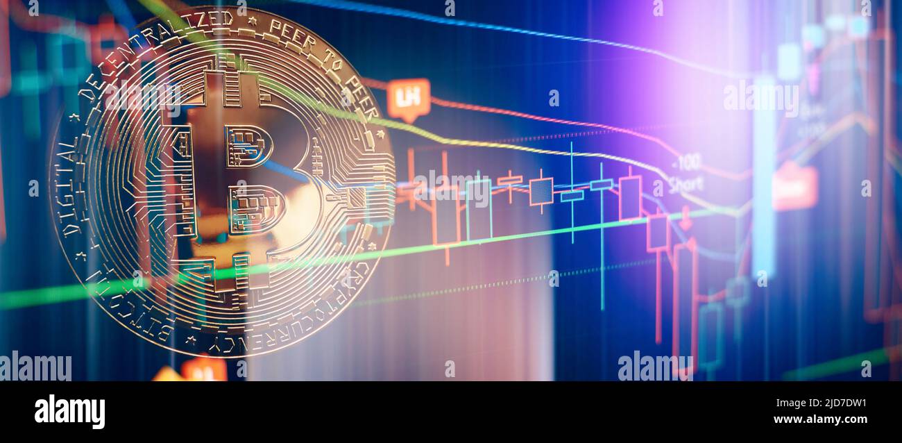 Bitcoin Stock Growth. Chart shows a strong increase in the price of ...