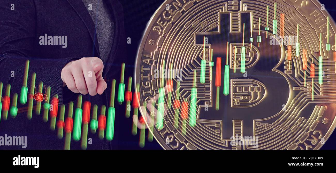 Bitcoin Stock Growth. Chart shows a strong increase in the price of ...