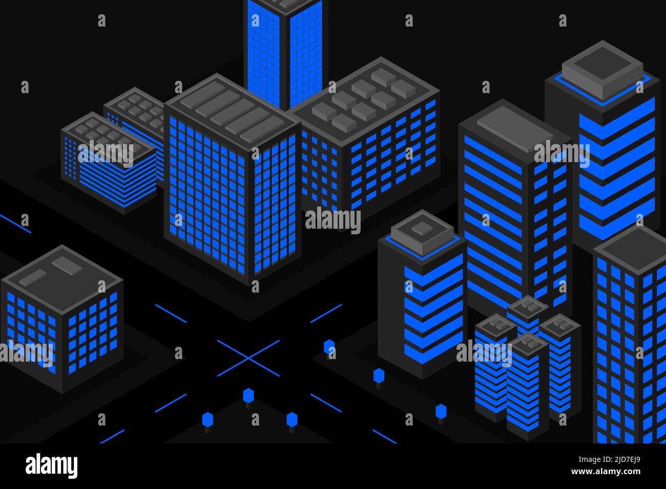 Isometric Future City. Real estate and construction industry concept ...