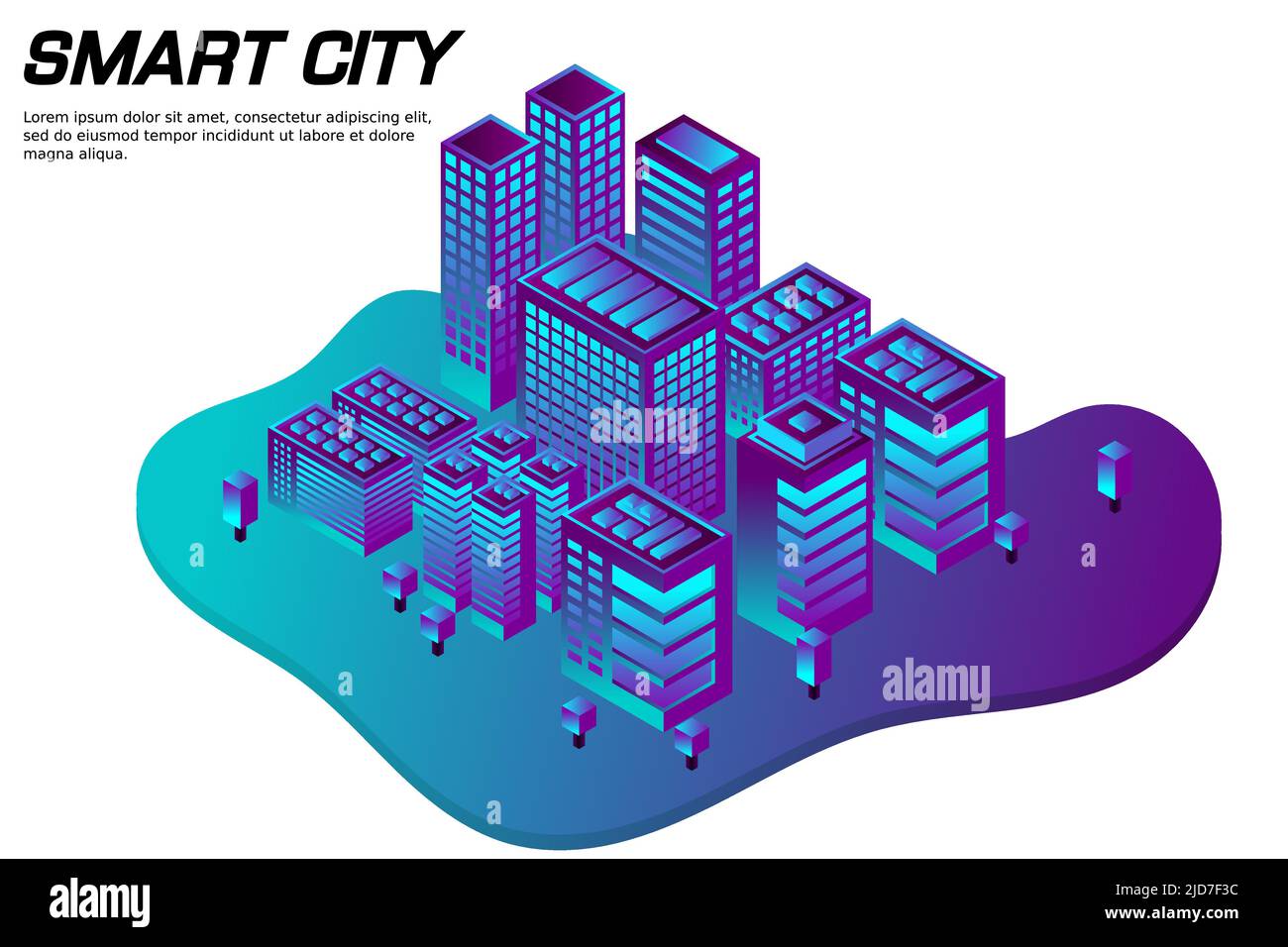 Isometric Future City. Real estate and construction industry concept. Virtual reality. Vector ...