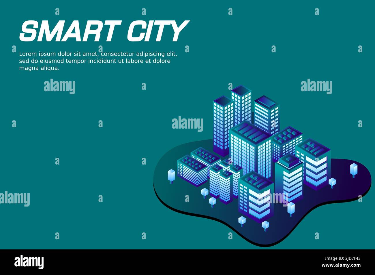 Isometric Future City. Real estate and construction industry concept. Virtual reality. Vector ...