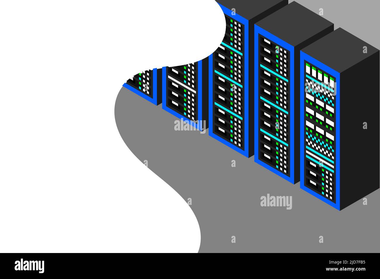 Isometric server equipment. Vector illustration Stock Vector Image ...