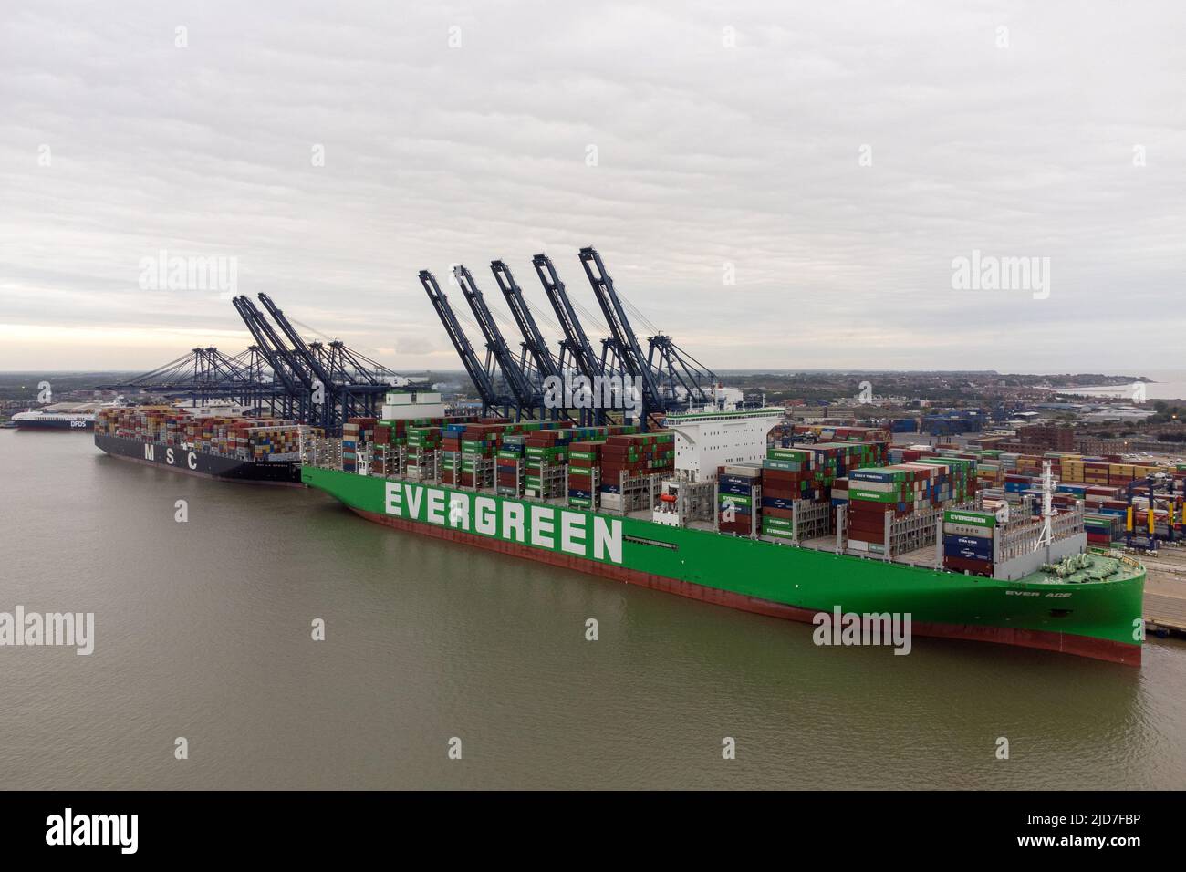 The world's largest cargo ship Ever Ace, holder of the record for most ...