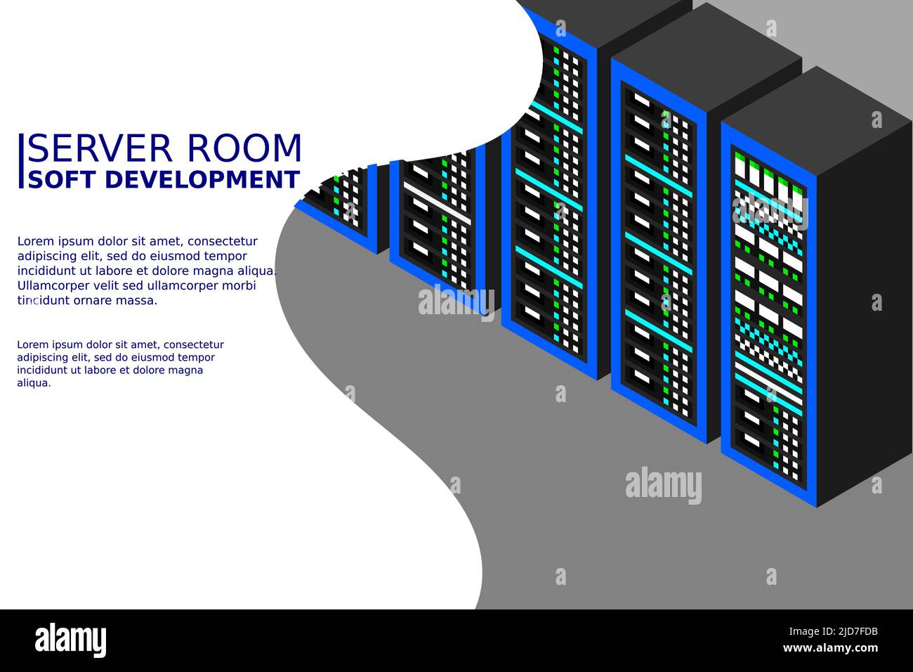 Isometric server equipment. Vector illustration Stock Vector Image ...