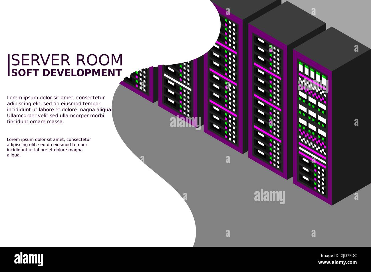 Isometric server equipment. Vector illustration Stock Vector Image ...
