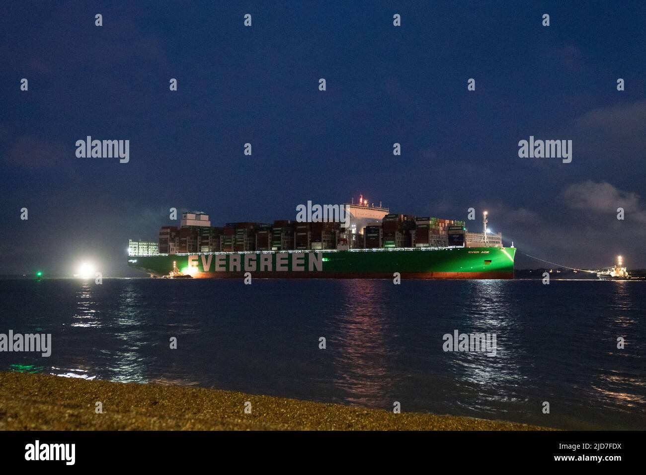 The world's largest cargo ship Ever Ace, holder of the record for most ...