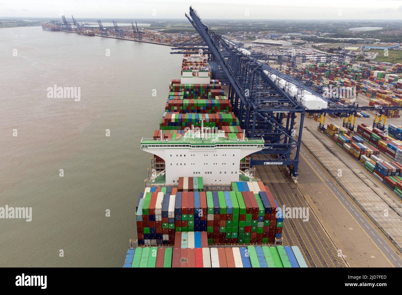 The world's largest cargo ship Ever Ace, holder of the record for most ...