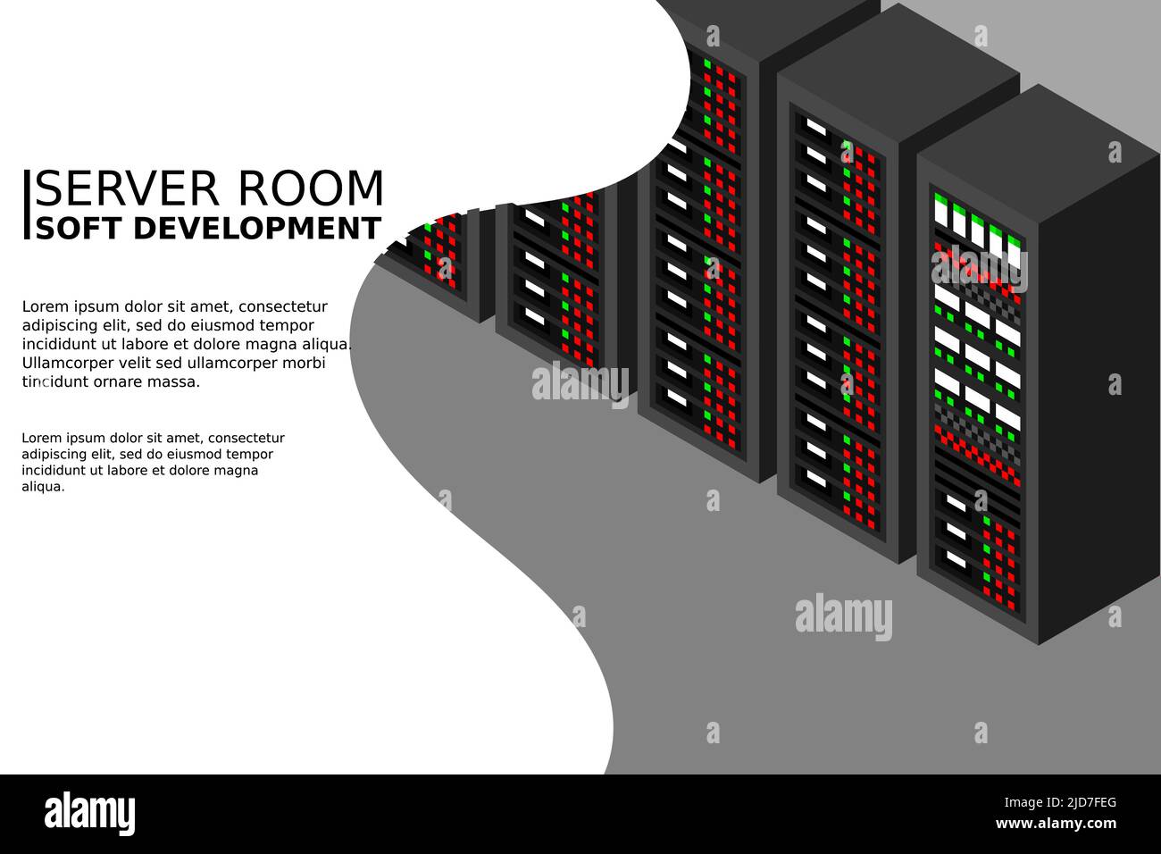 Isometric server equipment. Vector illustration Stock Vector Image ...