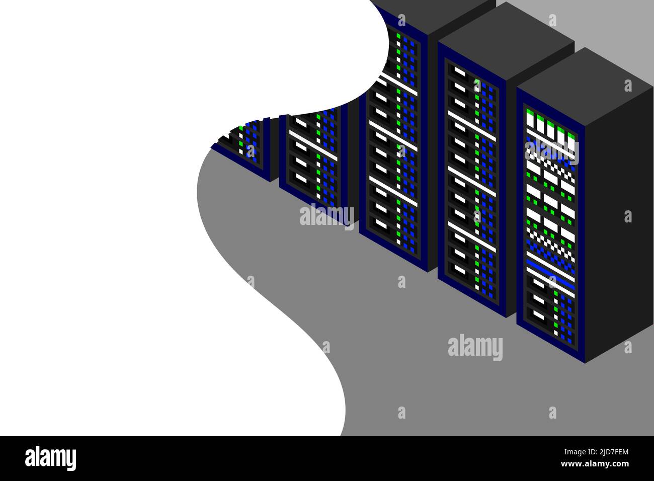 Isometric server equipment. Vector illustration Stock Vector Image ...