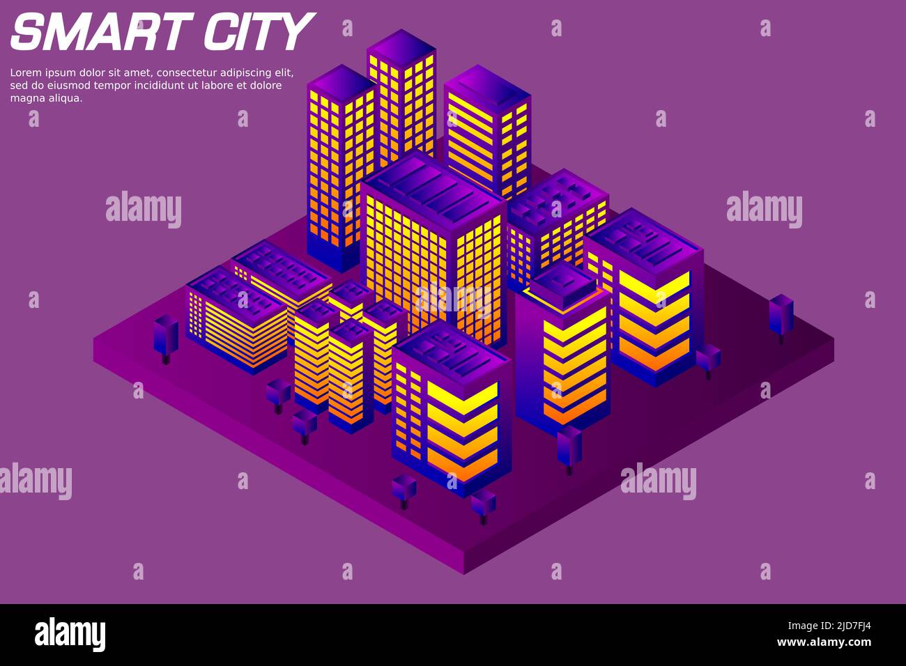 Isometric Future City. Real estate and construction industry concept. Virtual reality. Vector ...
