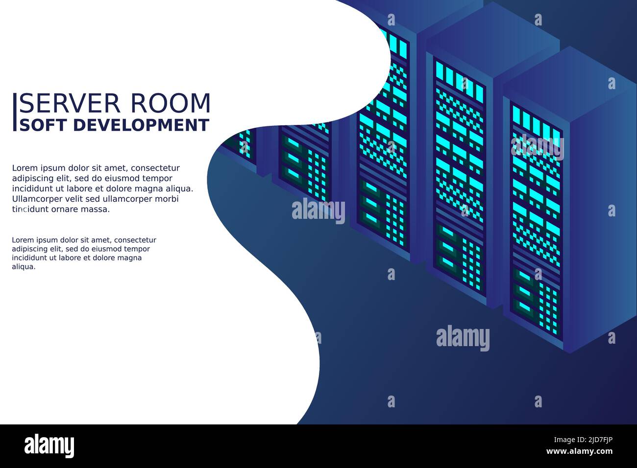 Isometric server equipment. Vector illustration Stock Vector Image ...