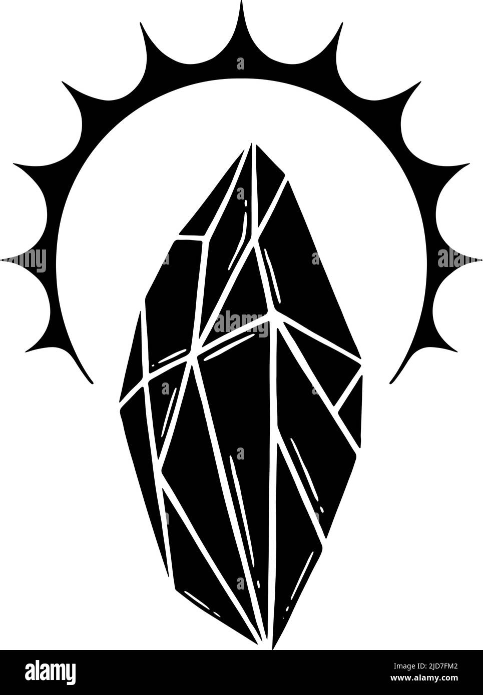 Spirituality crystal logo. Spiritual stone. Vector illustration Stock ...