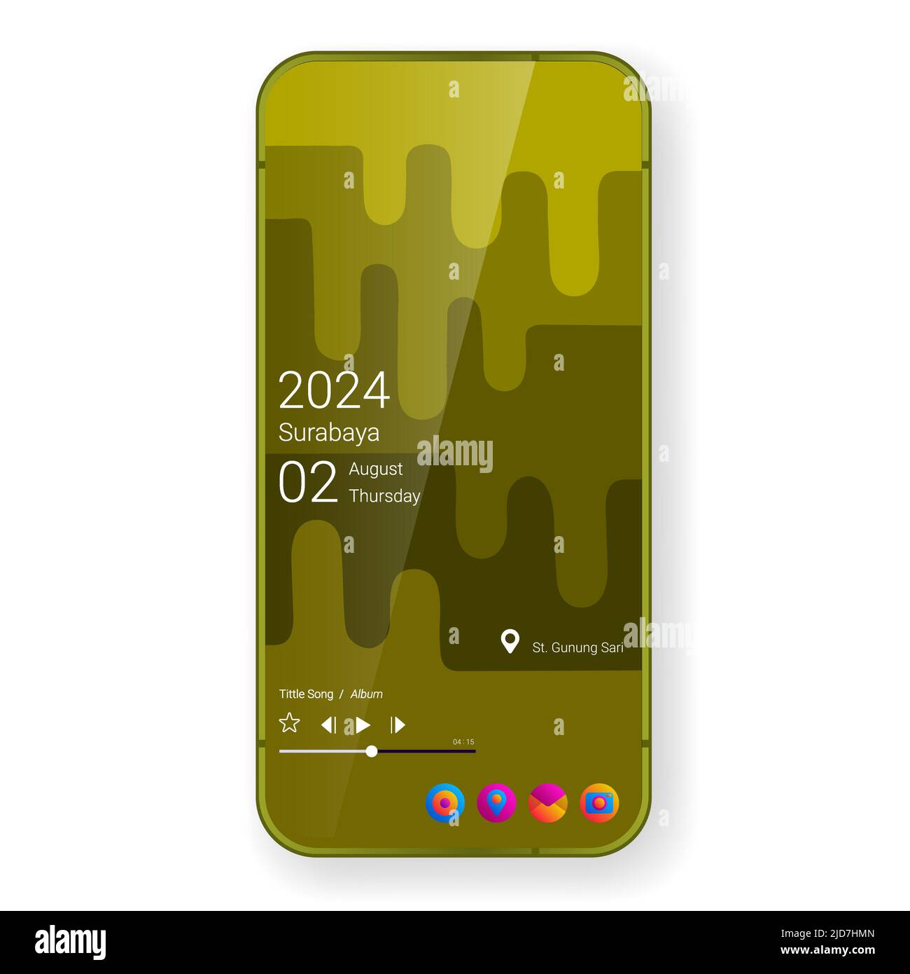 home screen layout mobile app user interface Stock Vector Image & Art ...