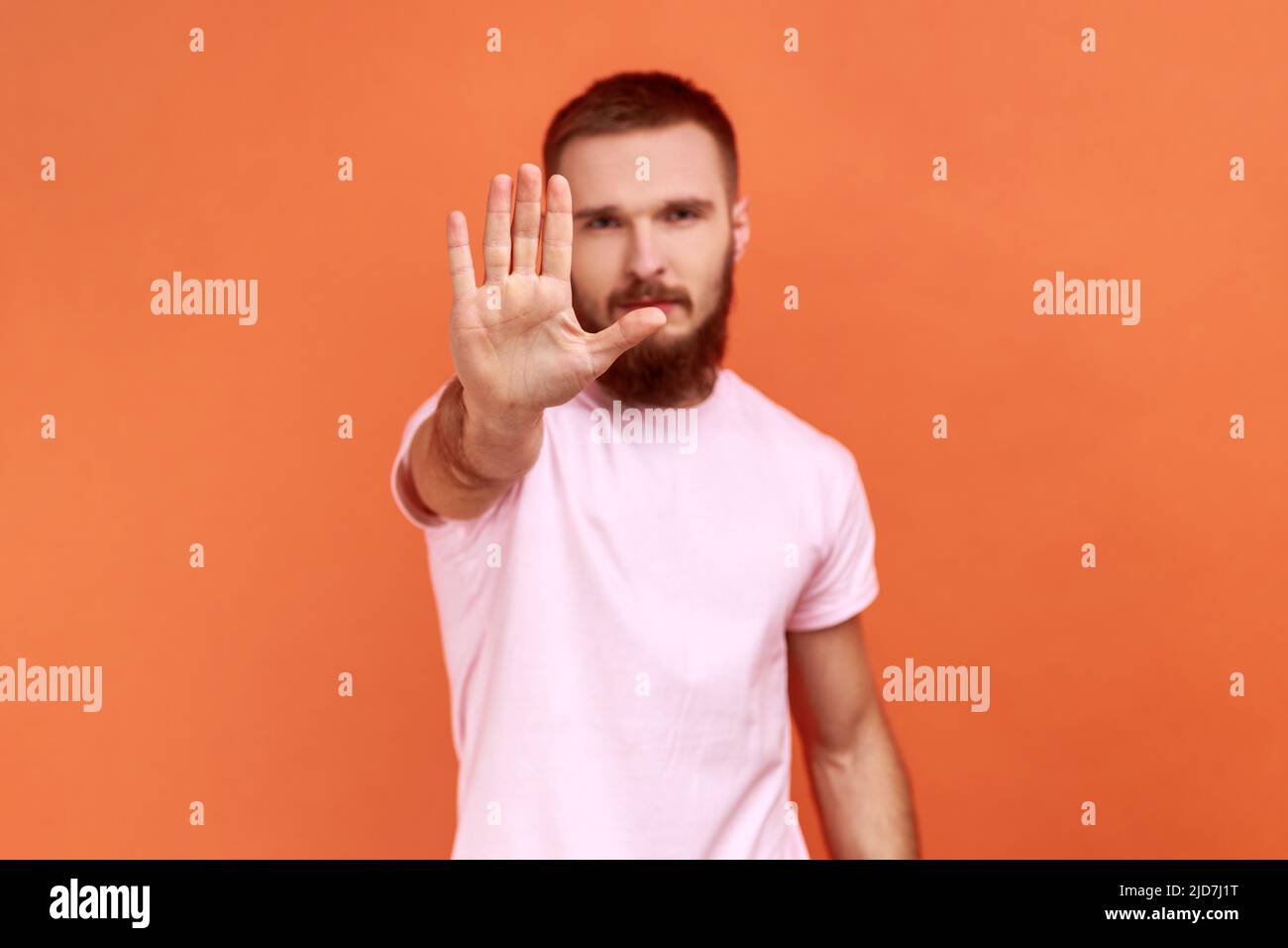 Man stop hand hi-res stock photography and images - Alamy