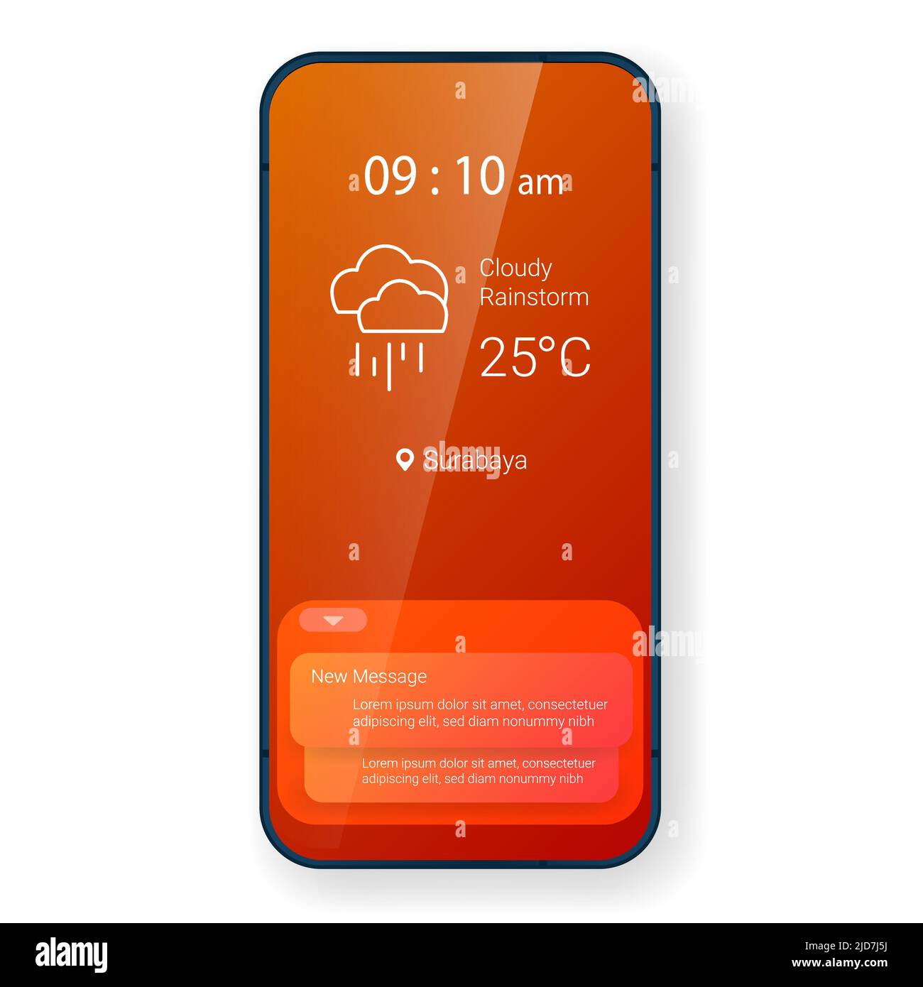 orange home screen user interface Stock Vector Image & Art - Alamy