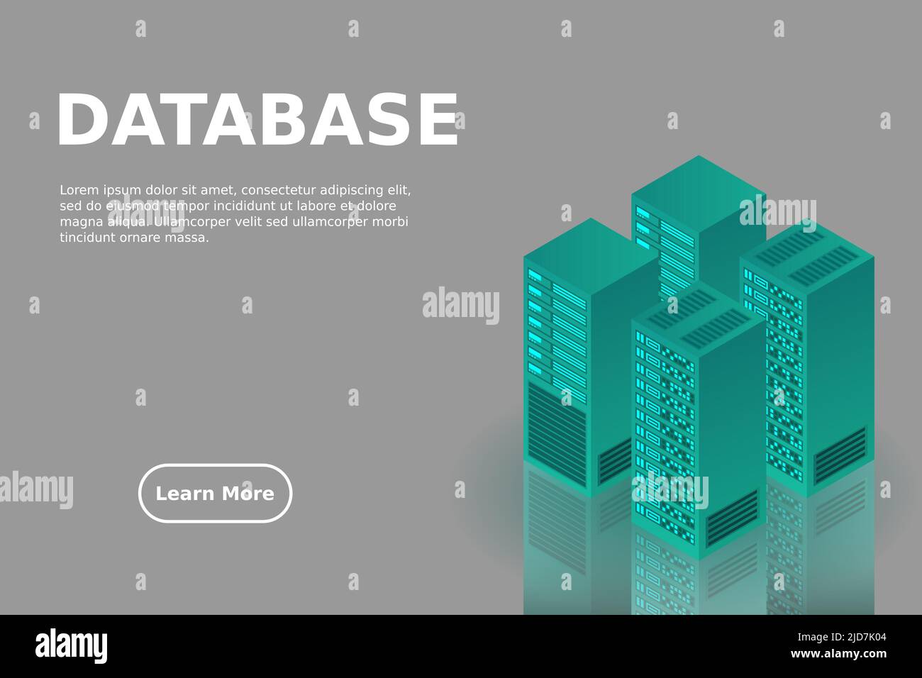 Server room isometric, Cloud storage data, Data center, Big data processing and computing ...