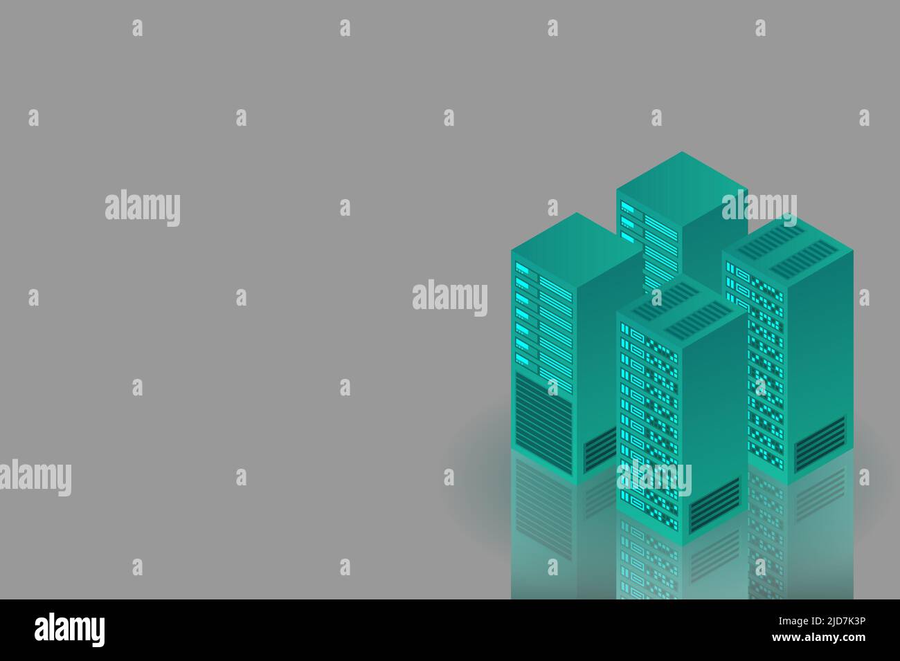 Server Room Isometric Cloud Storage Data Data Center Big Data