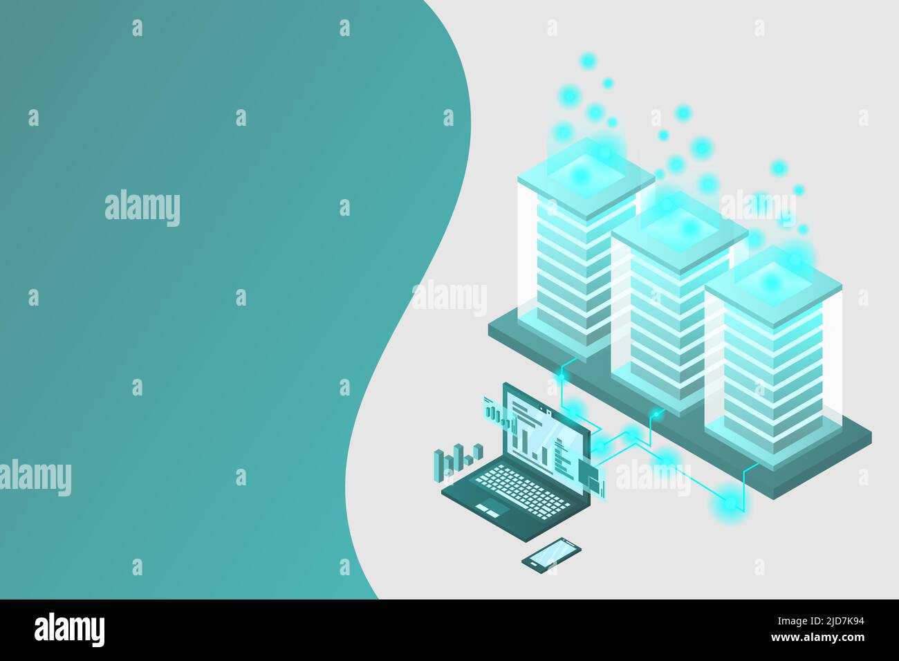 Mainframe, powered server, high technology concept, data center, cloud ...