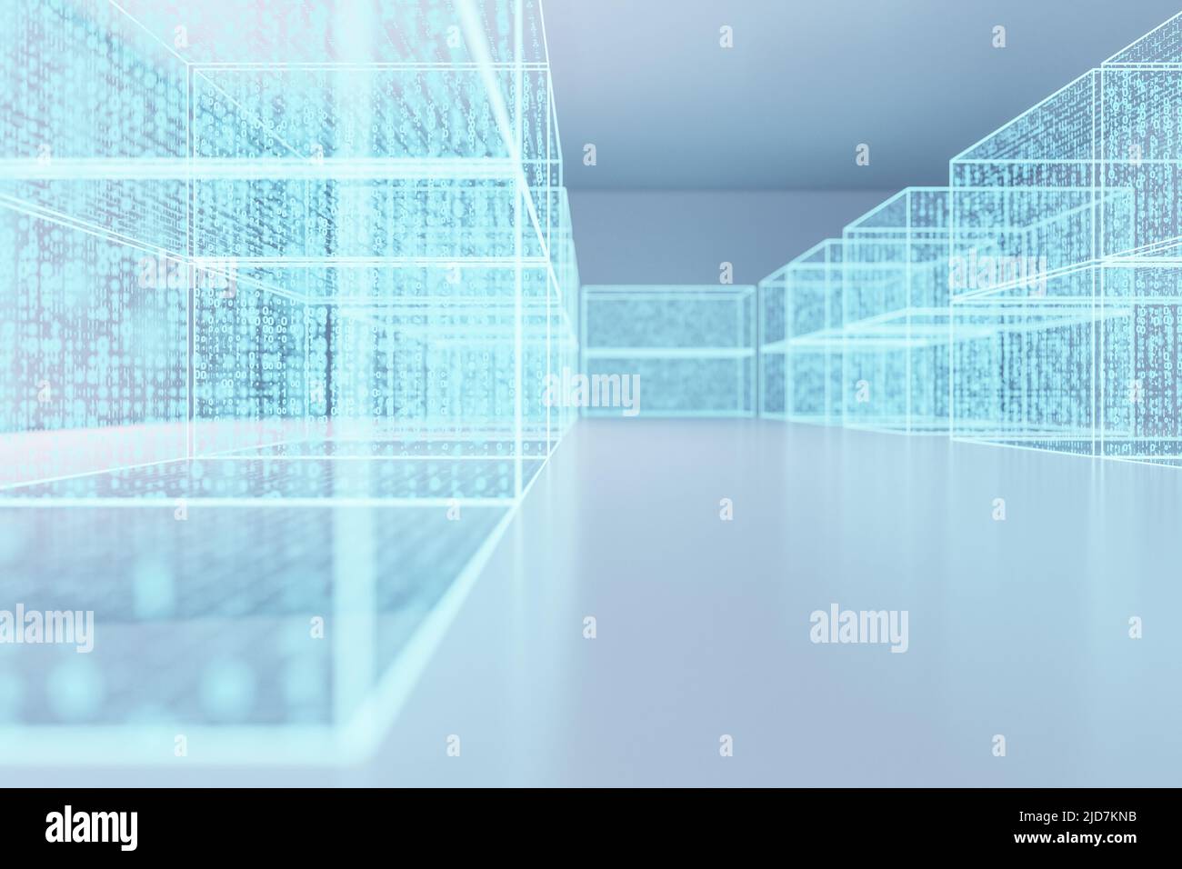 Abstract Technology Background With Data Storage Visualization In