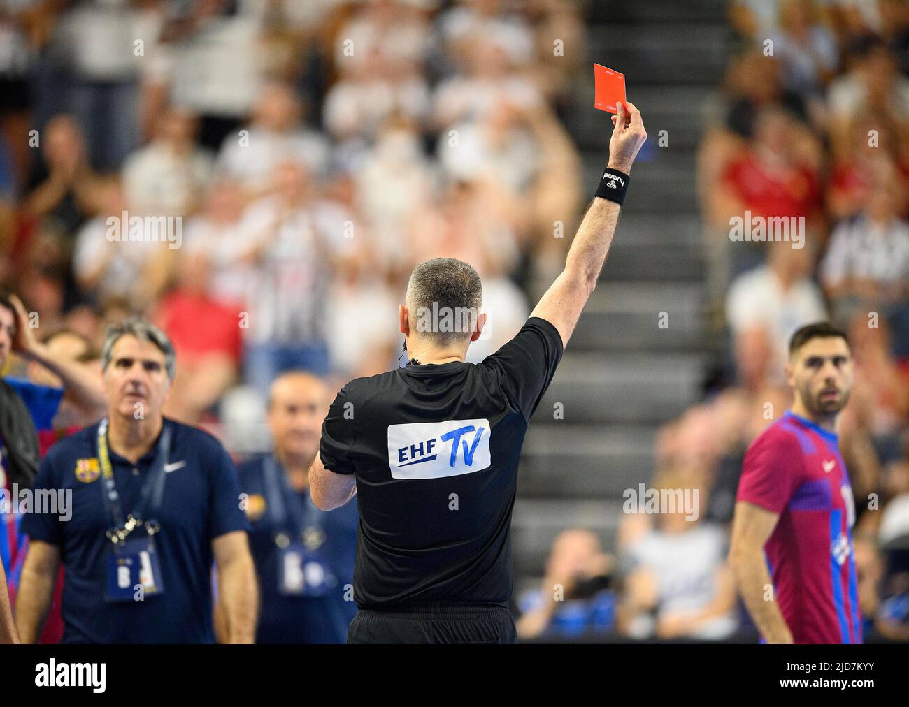 A red card in his final international game hi-res stock photography and ...