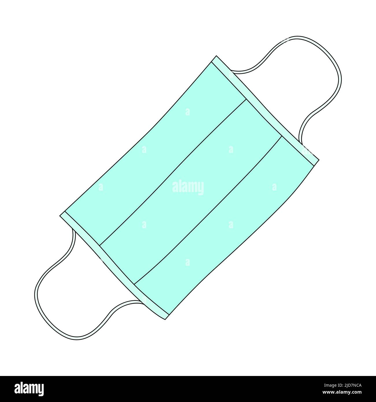 Medical mask in cartoon style. Vector illustration isolated on white ...