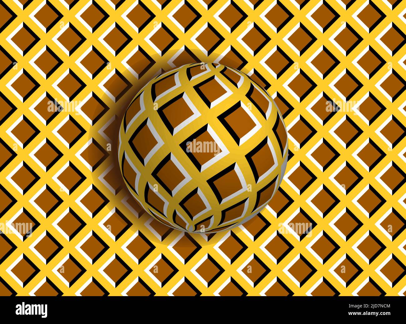 Abstract 3D optical illusion with moving ball Stock Vector Image & Art ...