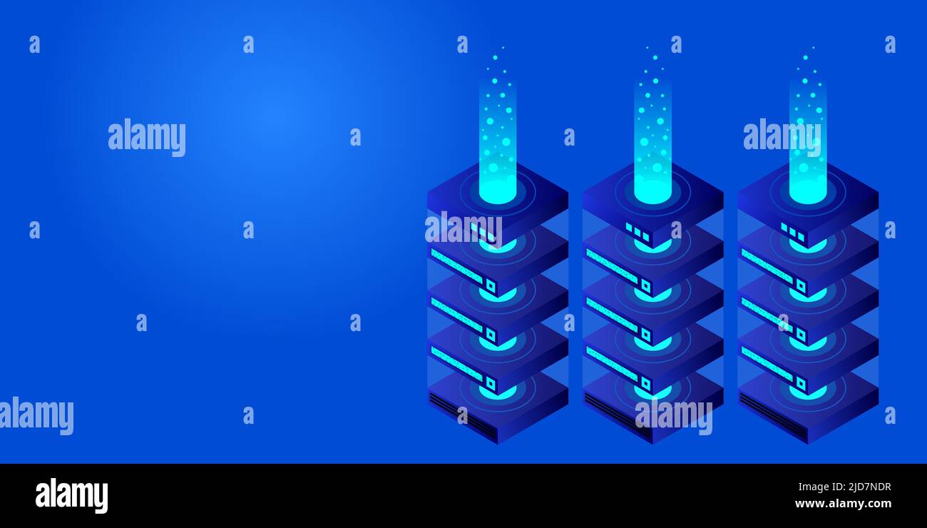 Mainframe, powered server, high technology concept, data center, cloud ...