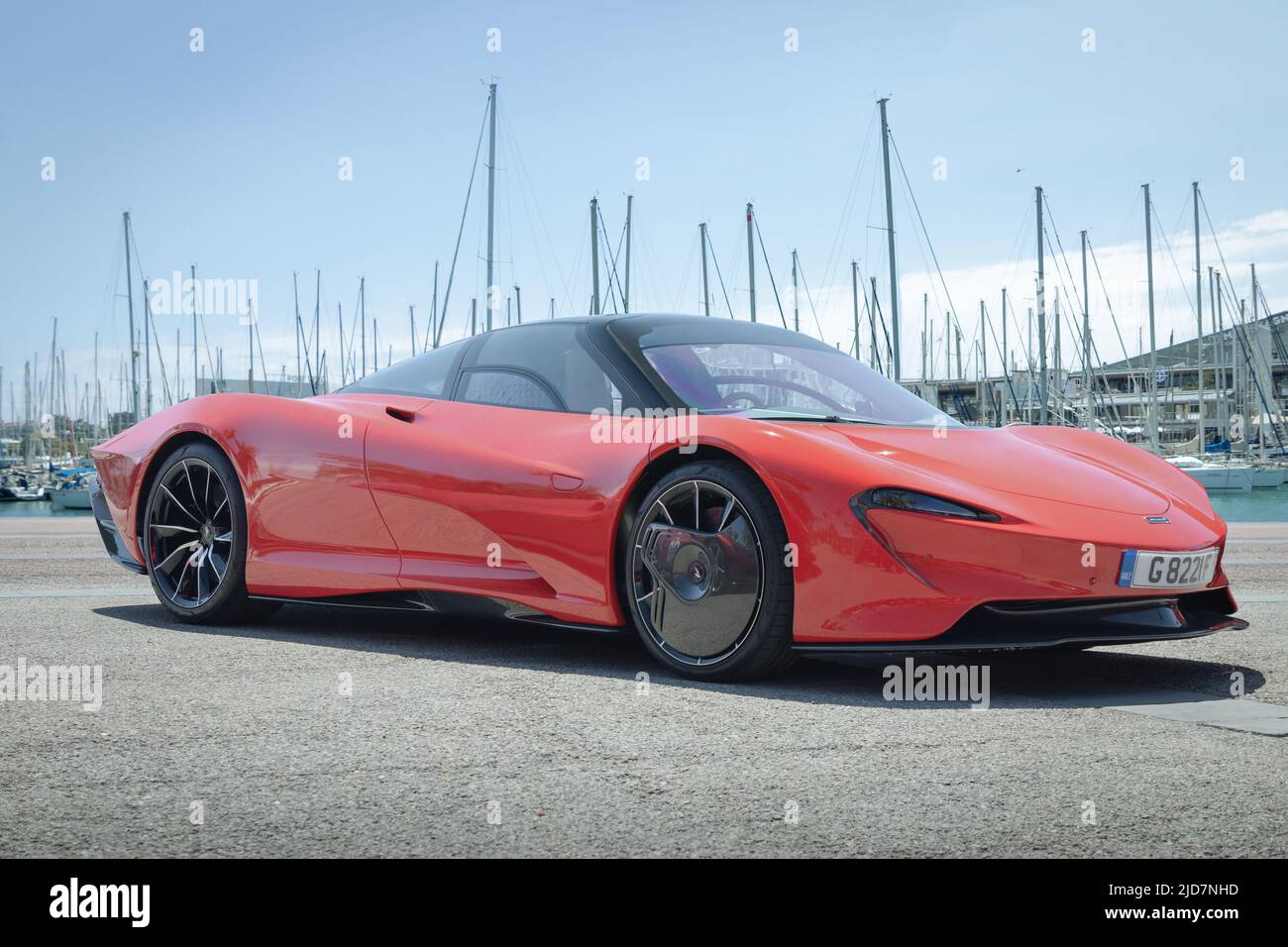 BARCELONA, SPAIN-JUNE 9, 2022: McLaren Speedtail in Barcelona Stock ...