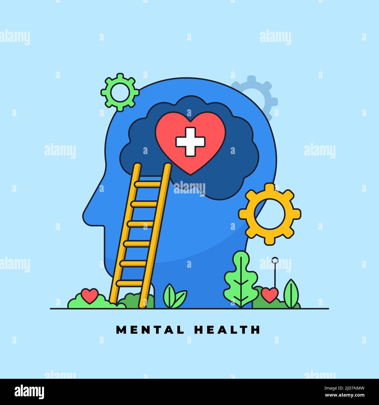Healthcare concept psychologist on Stock Vector Images - Alamy