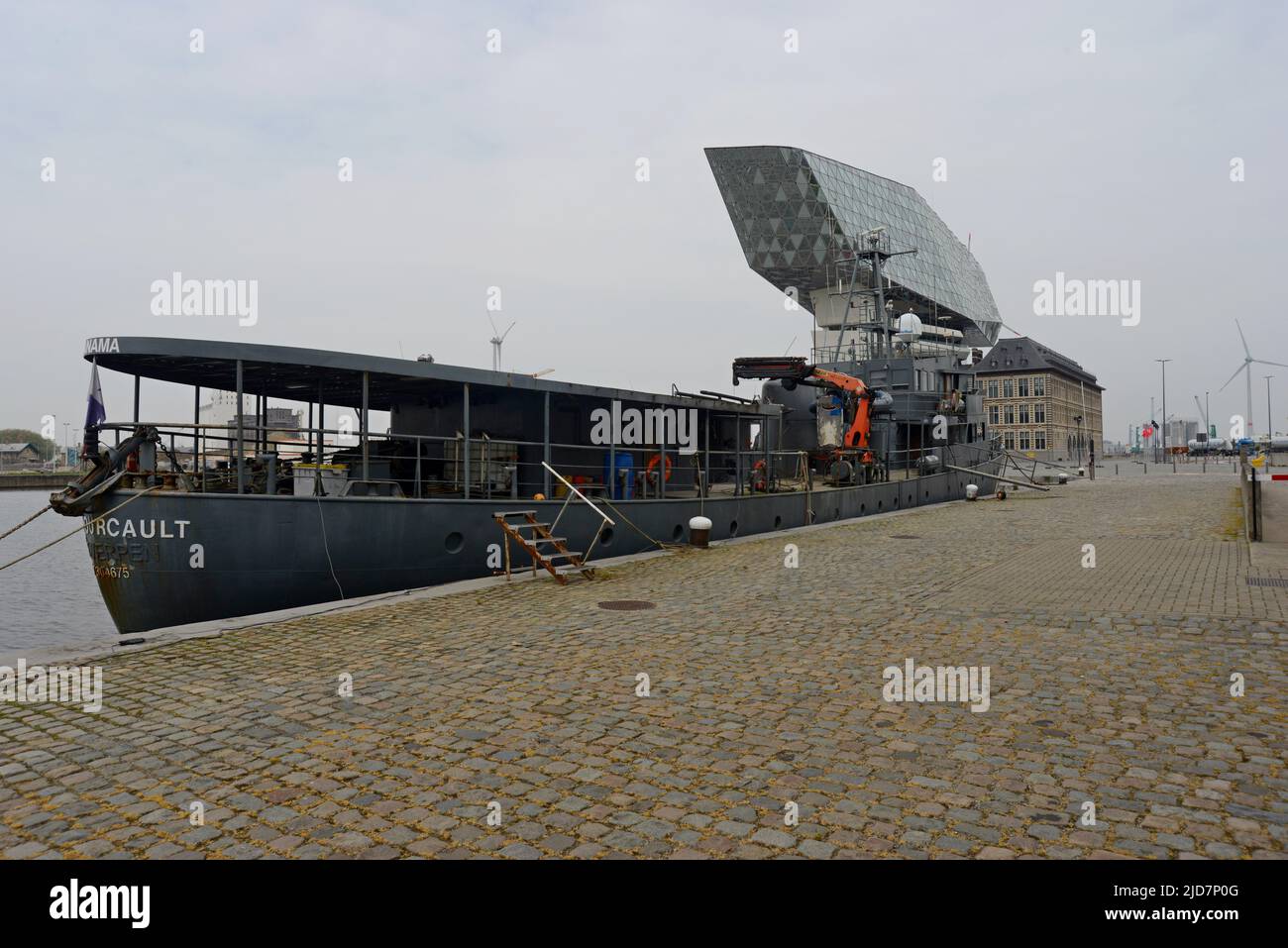 The Cdt Fourcault lying in the Port Of Antwerp, a 1968 reseach, diving ...
