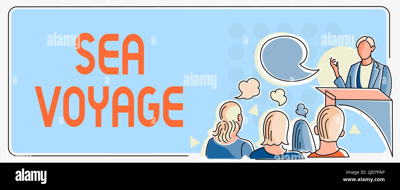 Conceptual caption Sea Voyage. Business concept riding on boat through ... Conceptual caption Sea Voyage. Business concept riding on boat through ...