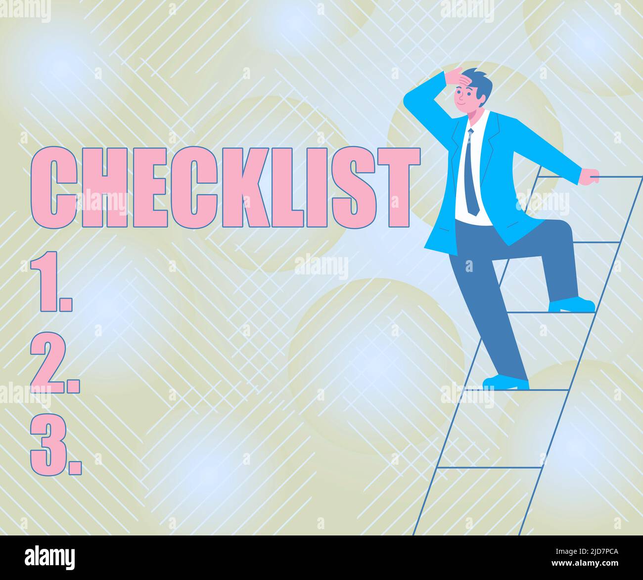 Text showing inspiration Checklist. Word for List down of the detailed ...