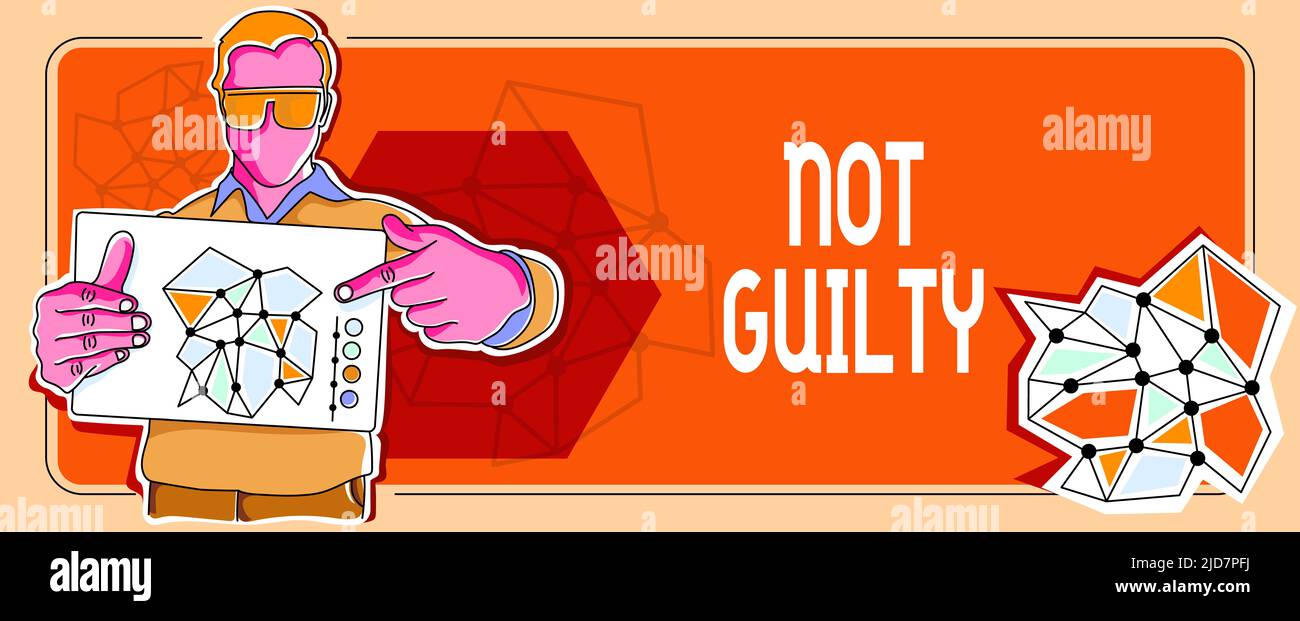 Writing displaying text Not Guilty. Business concept someone is ... Writing displaying text Not Guilty. Business concept someone is ...