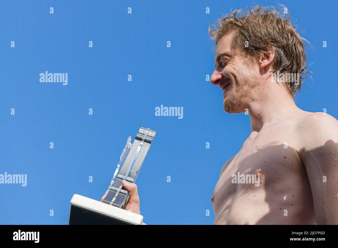 Silver medal Gary Hunt (France)of the Red Bull Cliff Diving World ...