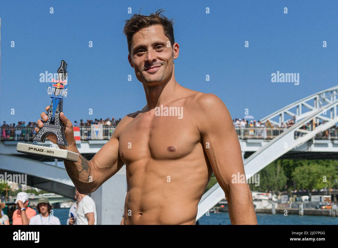 Constantin Popovici (Romania) Bronze medal of the Red Bull Cliff Diving ...
