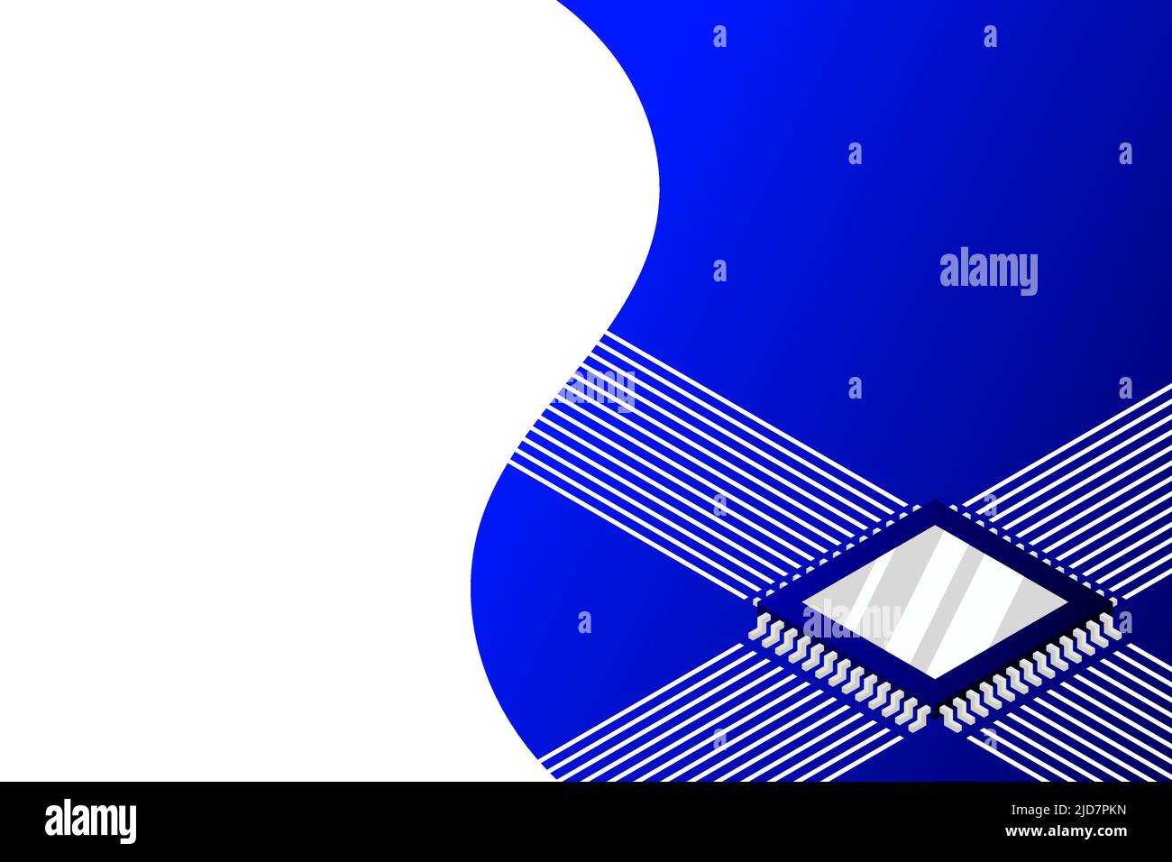 Artificial intelligence micro chip illustration. Quantum computing. PC ...