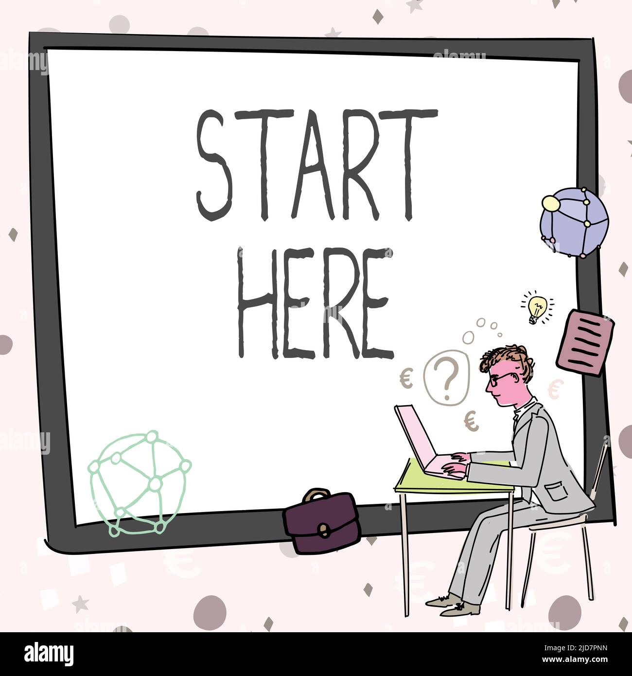 Sign displaying Start Here. Internet Concept telling someone this is ... Sign displaying Start Here. Internet Concept telling someone this is ...