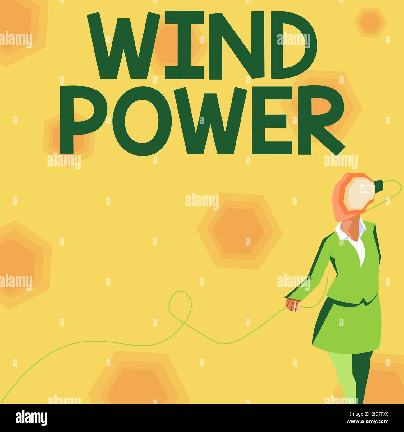 Conceptual caption Wind Power. Business approach use of air flowto ...