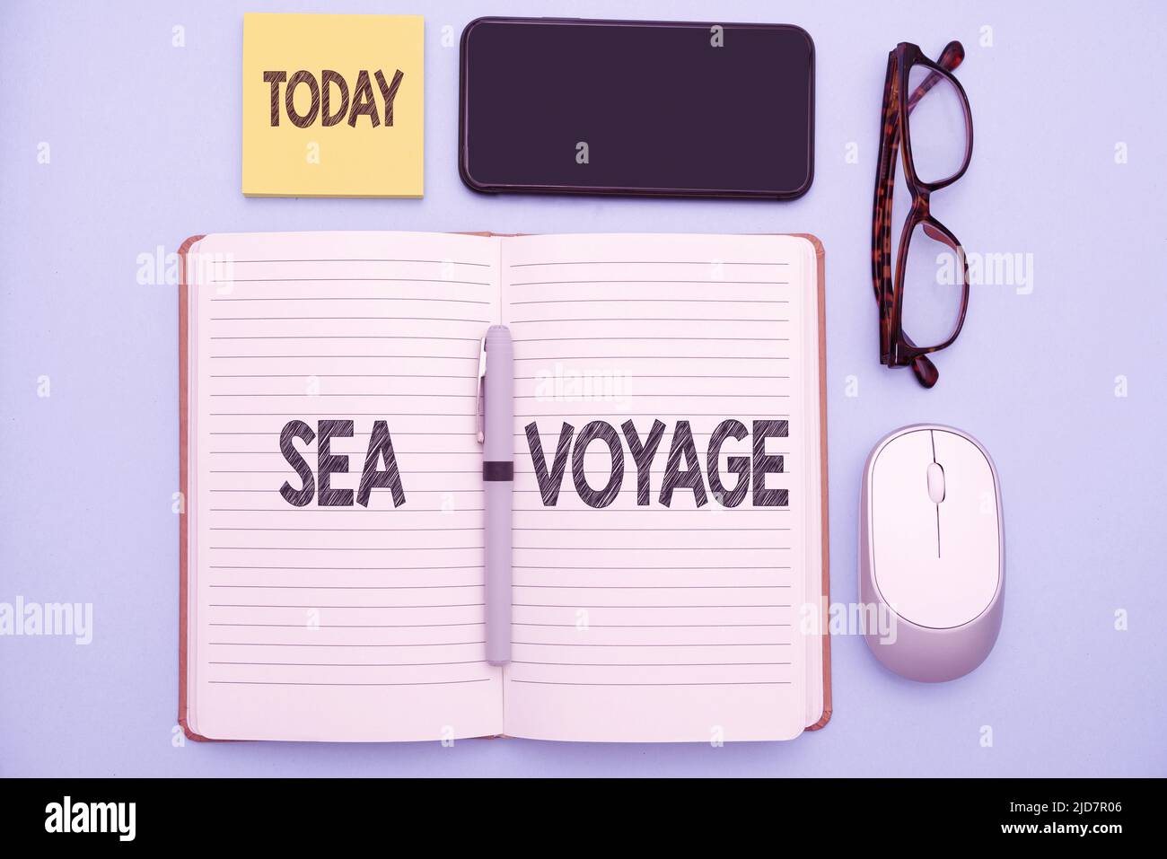 Conceptual display Sea Voyage. Concept meaning riding on boat through ...